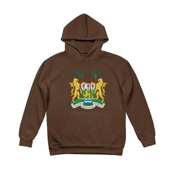 Generic Sweatshirt Sierra Leone Doublure Polaire Sierra Leone Embl&egrave;me National Lettres Graphiques Pull Col Rond Manches Longues Coupe Ample Sweat V&ecirc;tements Pl