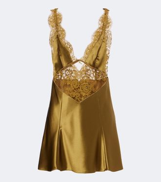 Retrof&ecirc;te Retrof&ecirc;te Minikleid Bonny aus Satin mit Spitze