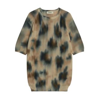 A Paper Kid Homme, Tops, Multicolore, Taille: S T-Shirt Imprim&eacute; Col Rond