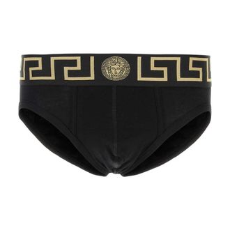 Versace Homme, Sous-v&ecirc;tements, Noir, Taille: 2XL Ensemble de slips en coton noir