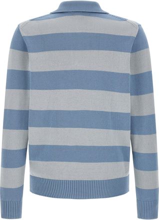 Lacoste Striped Cotton Polo - Blue