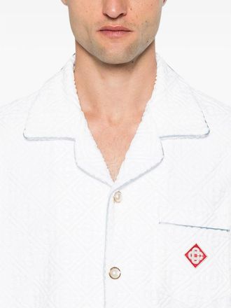 Casablanca Camp-Collar Cotton Shirt - White