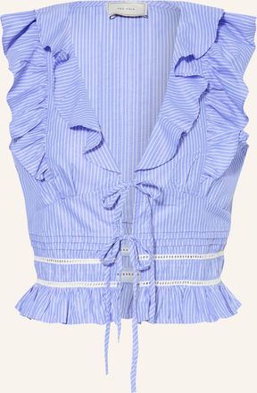 Neo Noir Neo Noir Blusenshirt Jolia Mit R&uuml;schen Und Volants blau