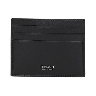 Ferragamo Kartenetui aus Palmellato-Kalbsleder - - Accessories - Herren - Schwarzk - ONE SIZE