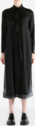 Yohji Yamamoto robe à volants - Noir