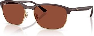 Ray-Ban Rb4469 Polarized Ultra Lenses Sonnenbrillen Sand Violett Fassung Rot Glas Polarisiert 59-18