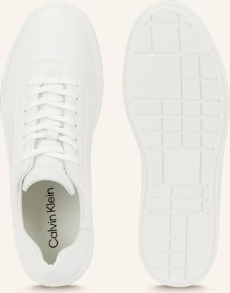 Calvin Klein Herren Cupsole Sneaker Classic Nylon Mix mit Logo, Weiß ...