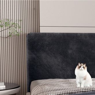 Generic Samt Kopfteil Bezug Full Queen California King Stretch Bettkopfteil Bezug Minimalistischer Stil Staubschutz Schwarz Gesamtl&auml;nge des Kopfteils (47-55)