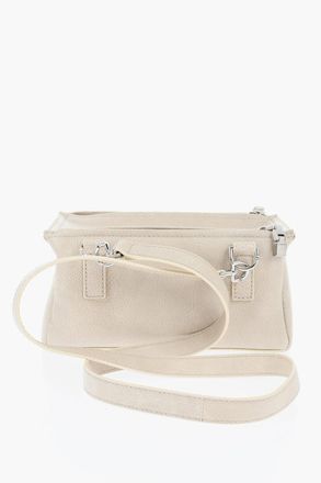 Givenchy Hammered Leather Shoulder Bag PANDORA with Silver-Effect Logo Givenchy