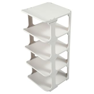 Valiclud Einzelnes Schuhregal Aus Robustem Kunststoff Multifunktionaler Schuhhalter F&uuml;r Flur Und Wohnzimmer Stapelbares Schuhfachregal Platzsparend Und Zerlegb