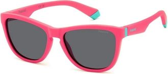Polaroid unisex, Accessoires, Rose, Taille: 49 MM PLD 8056/S 8Kj(M9) Lunettes de soleil rectangulaires