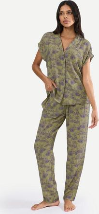 Triumph Pyjama Boyfriend 10222611 Gr&uuml;n Relaxed Fit