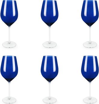 Excelsa Cobalto Weingläser, Glas, Blau, 6 Stück