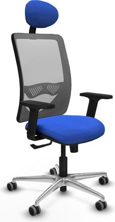 Piqueras y Crespo Ergonomischer Stuhl Zulema mit 2D-Armen, h&ouml;henverstellbarer Lendenwirbelst&uuml;tze und festem Kopfteil, ausgestattet mit Sincro 3 Positionen und Schneides