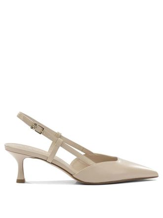 Sergio Levantesi Hohe Schuhe - Pointed Toe Heeled Pumps With Slingback Strap And - Gr. 37,5 (EU) - in Beige - f&uuml;r Damen