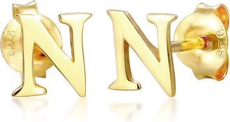 Elli Ohrringe Stecker Buchstabe N Initialen Minimal 925 Silber