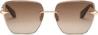 Roberto Cavalli lunettes de soleil &agrave; monture carr&eacute;e - Or
