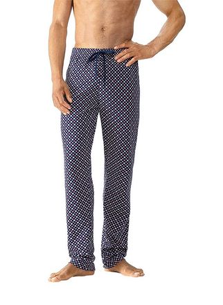 Mey Mey Herren Hose blau Jersey-Baumwolle gemustert