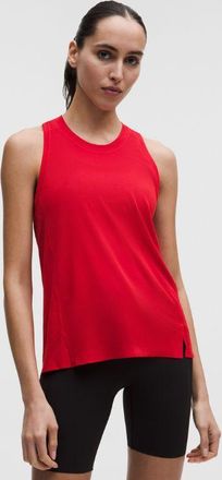 lululemon Fast and Free Singlet Perforated Stripe f&uuml;r Frauen - Neon - Gr&ouml;&szlig;e XL