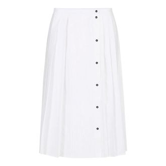 Iceberg Femme, Jupes, Blanc, Taille: 38 FR Relaxed Pleated Skirt