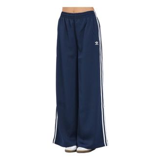 adidas Femme, Pantalons, Bleu, Taille: 46 FR Adicolor Satin Wide Leg