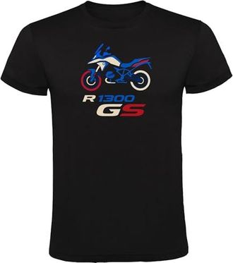 Generico T-shirt noir avec design R 1300 GS - Style motard pour amateurs daventures à deux roues, Noir, XXL