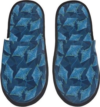 Generic Pantoufle Maison Imprim&eacute; De Raie Chaudes Pantoufles Antid&eacute;rapantes Chaussons Maison Portative Hiver Chaussures Chaudes Pour Salon H&ocirc;tels Maison M