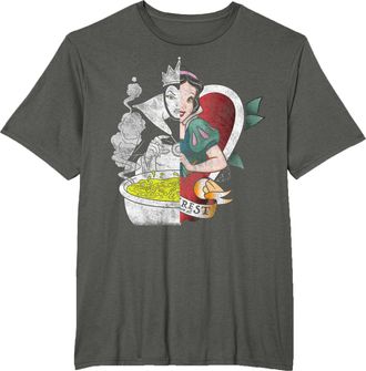 Disney Schneewittchen T-Shirt mit gespaltenem Gesicht, Motiv Poison Apple T-Shirt