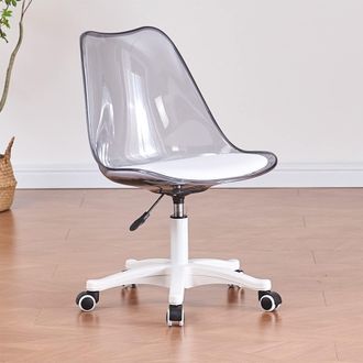 Generic Ergonomischer B&uuml;rostuhl aus transparentem Acryl, stilvoll, 360&deg; drehbar, h&ouml;henverstellbar, mit Rollen - ideal f&uuml;rs Homeoffice. Komfortables, modernes 