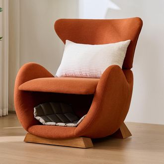 Merax Designer-Loungesessel im Walhai-Look, haustierfreundlich, Kratzfester Stoff, Integrierte H&ouml;hle f&uuml;r Katzen und kleine Hunde, ergonomisch, Einzelsofa f&uuml;