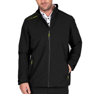 Island Green Island GREEN Herren wasserdichte Innen-Sturmmanschette Golf Jacke, Schwarz, M