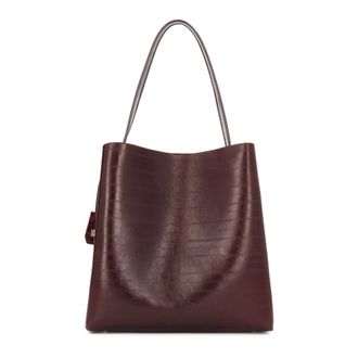 Kazar Ledertasche mit vertikalem Pr&auml;gemuster - - Bags - Damen - Braun - ONE SIZE