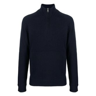 J.Lindeberg Blauer Half Zip Pullover Casual Stil - - Knitwear - Herren - Blau - S