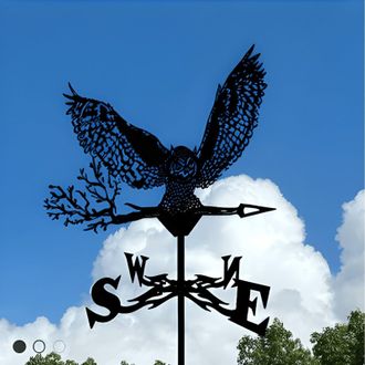 Generic Schwarze Wetterfahne aus Metall Zur Anzeige der Windrichtung Im Au&szlig;Enbereich f&uuml;R Hof Garten Bauernhaus Scheune Schuppen oder Terrasse(V20)