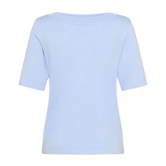 Kaffe KAlizza boatneck solid Pullove - - Knitwear - Damen - Blau - M
