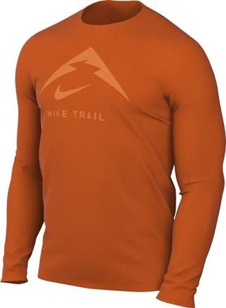 Nike Nike M NK DF Tee LS Trail T-Shirt &agrave; Manches Longues, Campfire Orange, L Homme