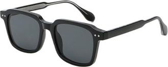 Generic Lunettes De Soleil Vintage Carr&eacute;es For Femmes, Id&eacute;ales For Les Photos De Vacances Et Les Activit&eacute;s Sportives De Plein Air For Hommes.(Black)