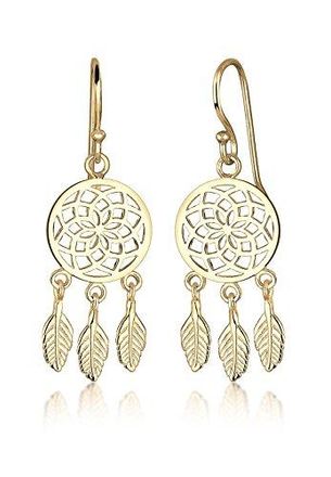 Elli Boucles dOreilles - Femme - Capteur de rêves - Plaqué or - 0305521016