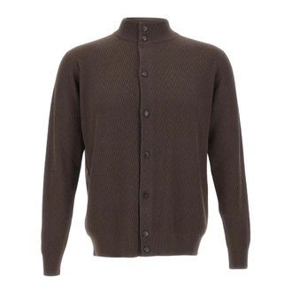 FILIPPO DE LAURENTIIS Cardigan &agrave; col montant - Homme - Pulls - Brun - Taille: 3XL
