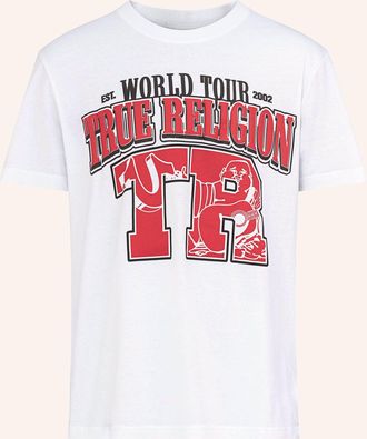 True Religion T-Shirt Arch Logo weiss