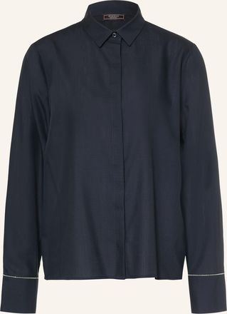 PESERICO Peserico Hemdbluse Mit Schmuckperlen blau