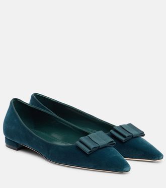 Manolo Blahnik Ballerinas Reador aus Samt