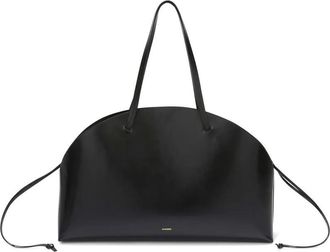 Jil Sander Hobo Bags - Curved Silhouette Large Shoulder Bag In Calf Leath - Gr. unisize - in Schwarz - für Damen