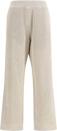 Brunello Cucinelli Femme, Pantalons, Beige, Taille: 42 FR Cotton Casual Pants