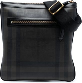 Burberry Hobo Bags - Smoke Check Coated Canvas Beckley Crossbody - Gr. unisize - in Braun - f&uuml;r Damen