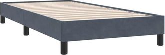 vidaXL Bettgestell ohne Matratze Dunkelgrau 100x220 cm Samt vidaXL