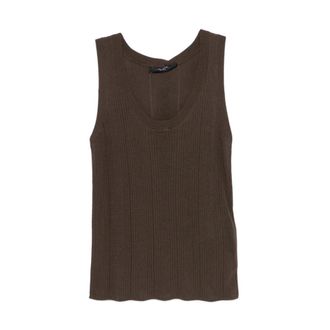 Max Mara Femme, Tops, Brun, Taille: 36 FR Top smanicato Cose