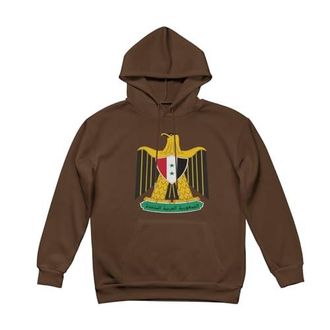 Generic Sweatshirts &Agrave; Capuche Mode Homme Doublure Polaire Manches Longues Vintage Lacets Sweatshirts Arabes Unis Embl&egrave;me National Imprim&eacute; Chemises Cordon Hood