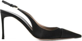 Tom Ford Femme, Chaussures, Noir, Taille: 39 EU Slingback en satin et pierres de cristal