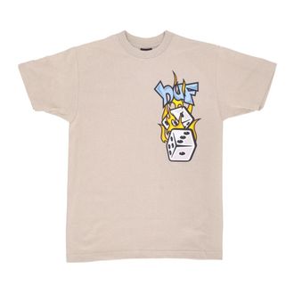 HUF Herren T-Shirt Clay Kurzarm Crew - - Tops - Herren - Beige - S